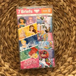Disney | Accessories | 7 Briefs Size 6 Disney Princess Nwt | Poshmark